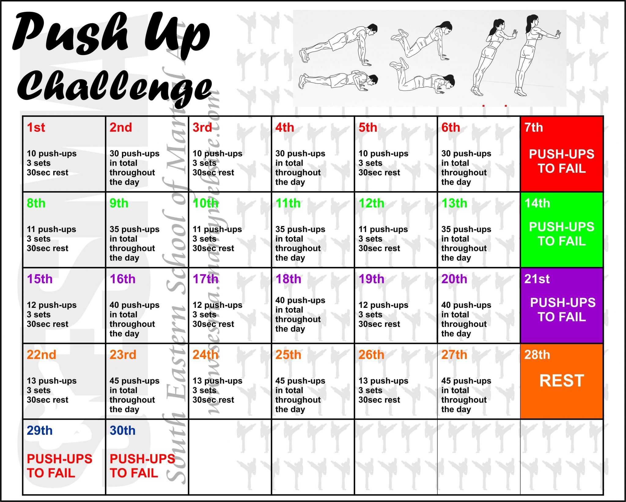 Monthly Fitness Challenges - Sesma